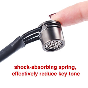 MAMKOES VT-5 Violin Microphone Wireless UHF Gooseneck Pick Up Instrument Clip-on Mic Receiver and Transmitter System for Violin