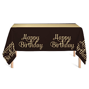 30 Guest Black and Gold Happy Birthday Gold Foil include Complete Party Pack 9" Dinner Paper Plates 7" Dessert Paper Plates 12 oz Cups 3 Ply Napkins Party Supplies