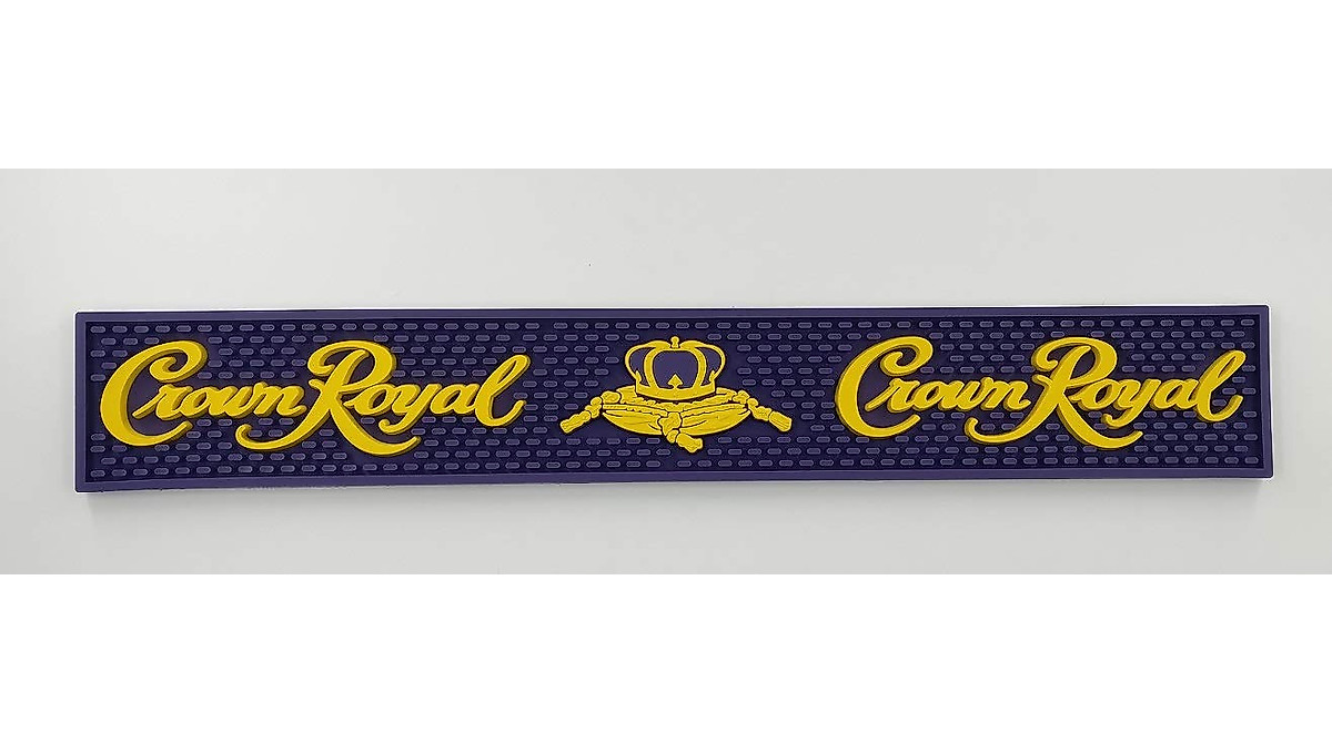 Crown Royal Rail Runner Bar Mat - Purple & Gold | Home Bar Decor