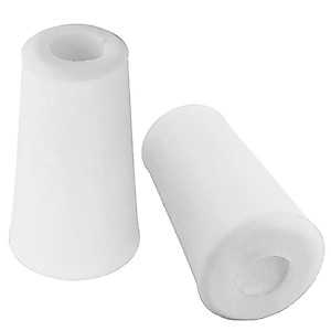 Bettomshin 2Pcs Airlock Stopper 19-27mm/0.75"-1.06" Conical Silicone Stoppers Carboy Suitable for 23mm/0.91" Dia Hole Plugs for Homebrewing Beer Wine Kombucha White