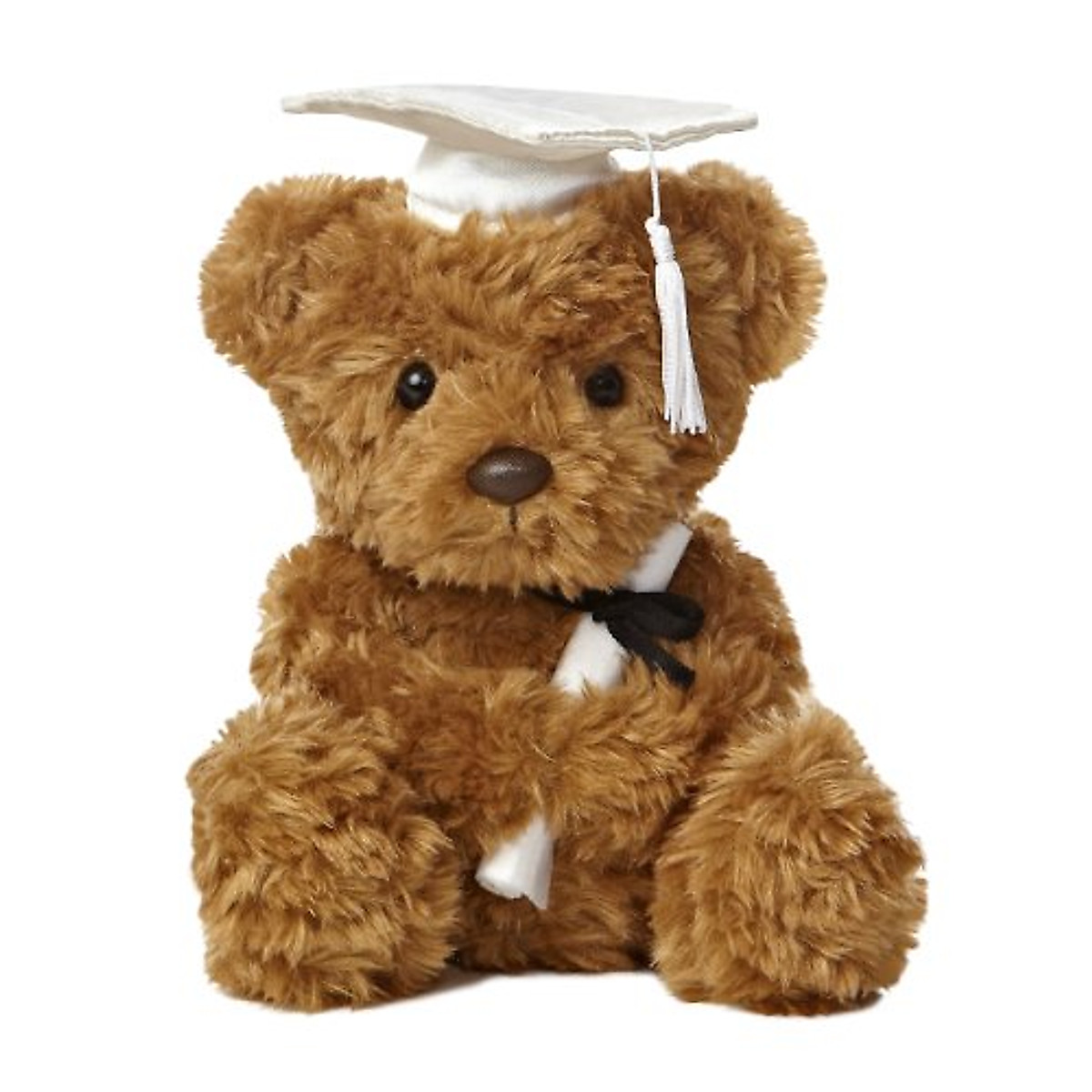 Aurora World Graduation - 8.5" Wagner Bear Graduation - White Cap Plush Brown