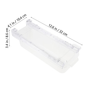 1pc Refrigerator Storage Box Crisper Tray Chillpod Organizadores Fresh Orginizer Drawer Design Tidy Refrigerator Square Freezer Fridge Cabinet Organizer Container Pp White