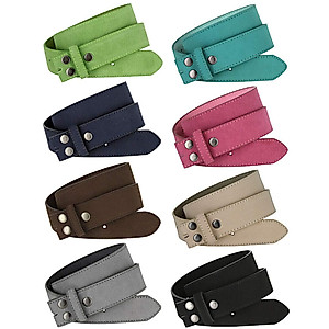 Casual Suede Leather Belt Strap for Women 1 1/2" Wide (Black, 34)