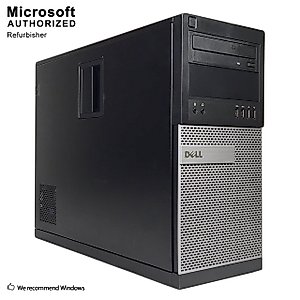 Dell Optiplex 7020 Tower Desktop PC, Intel Quad Core I7-4790 up to 4.0GHz, 16G DDR3, 128G SSD + 500G, DVDRW, WiFi, BT, DP, VGA, Windows 10 Pro 64 Bit-Language Supports English/Spanish/French (Renewed)