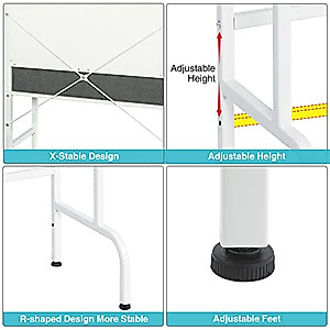 Hongtamoya Over The Toilet Storage Cabinet with Drawer, Bathroom Shelves Over Toilet with Large Storage Space, Over Toilet Bathroom Organizer with Adjustable Shelves and Door, White