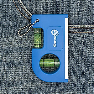 Sanung 4PCS Portable Mini Spirit Levels with Magnetic Base Small Pocket Bubble Measuring Levels Keychain Horizontal Vertical Leveler with Storage Bag for Carpentry Tripod Wall Clock