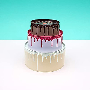 Suck UK Cake Boxes Cake Container & Cookie Tins With Lids For Gift Giving Nesting Cake Storage Container With Tiered Design Cupcake Cookie Jar For Kitchen Decor Baking Gifts Set of 3