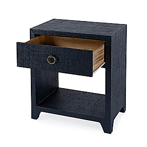 Butler Specialty Company ASOS Raffia 1 Drawer Nightstand - Navy Blue