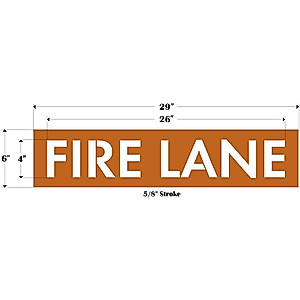APS 4" FIRE LANE NO PARKING Stencil for Parking Lot | Parking Lot Stencils for Painting | Reusable No Parking Fire Lane Pavement Stencils for Parking Lot Markings | Made in USA w/Recycled Cardboard