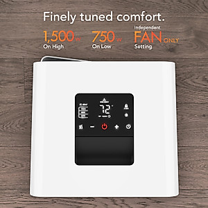 Vornado Velocity CUBE 5S Whole Room Space Heater with Swiveling Base, Indoor Use, White