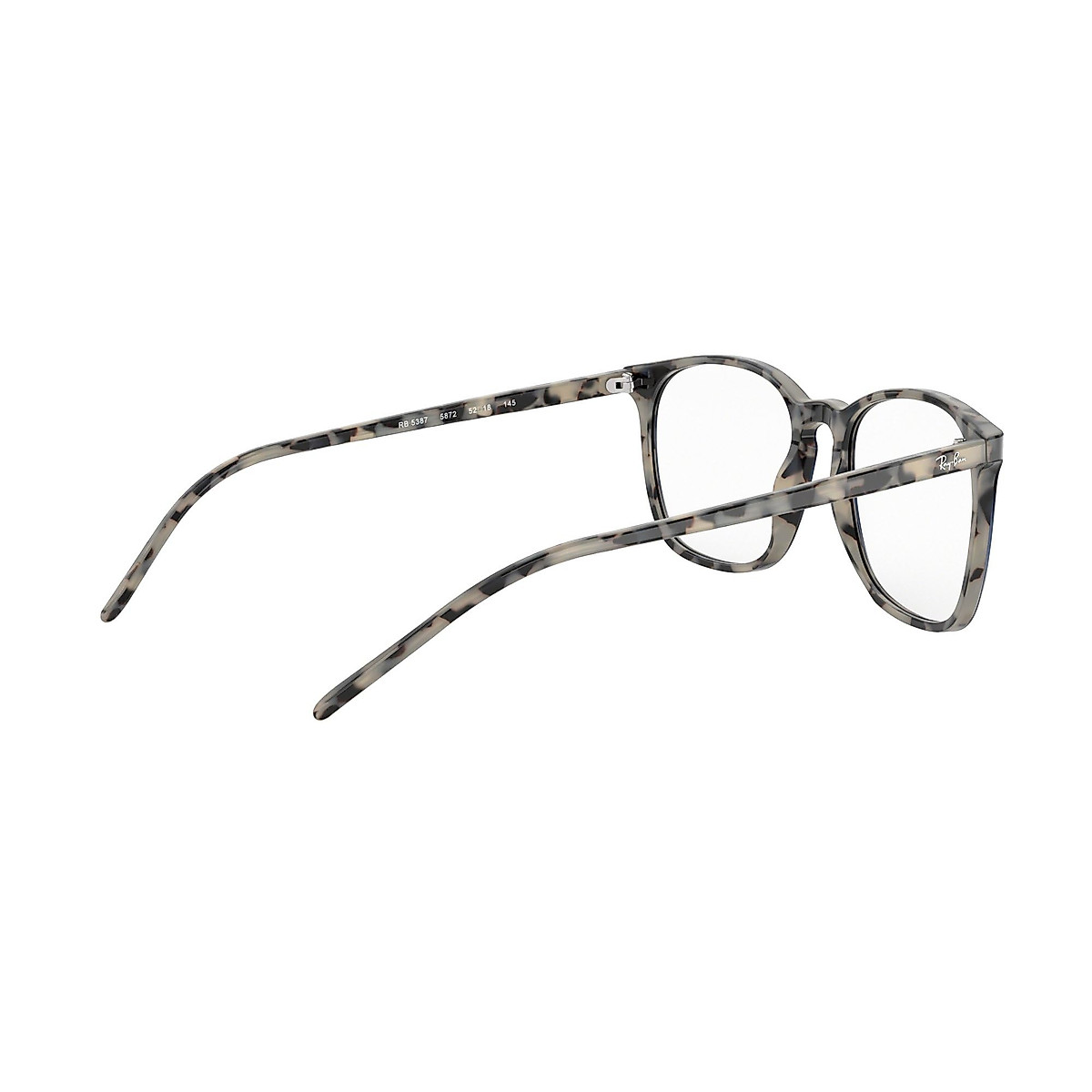 Ray-Ban RX5387 Square Prescription Eyeglass Frames, Blue Gradient Havana Beige/Demo Lens, 54 mm