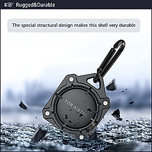 HBT Waterproof Airtag Holder/AirTag Keychain Case, Fully Enclosed, Durable, Secure Protector for AirTag with Key Ring (1pack)
