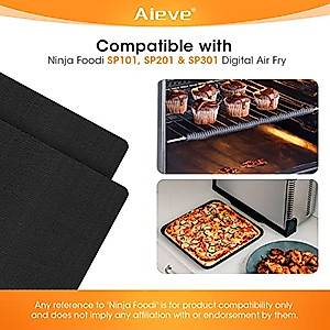 AIEVE Air Fryer Liners for Ninja Air Fryer, 4 Pack Non-stick Reusable Air Fryer Oven Liners Air Fryer Accessories Compatible with Ninja Toaster Oven Flip up Ninja Foodi SP101 SP201 SP301 Air Fry Oven