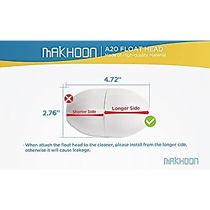 MAKHOON Pool Cleaner Part K30, A20 Feed Pipe Assembly w/Elbow, Head Float Replacement kit for 280 Pool Cleaner