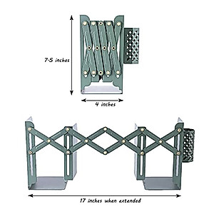 Adjustable Bookends Metal Book Ends for Heavy Book Holder Heavy Duty Bookends Nonskid Bookcase Desktop Book Organizer Binder Holder (Black)