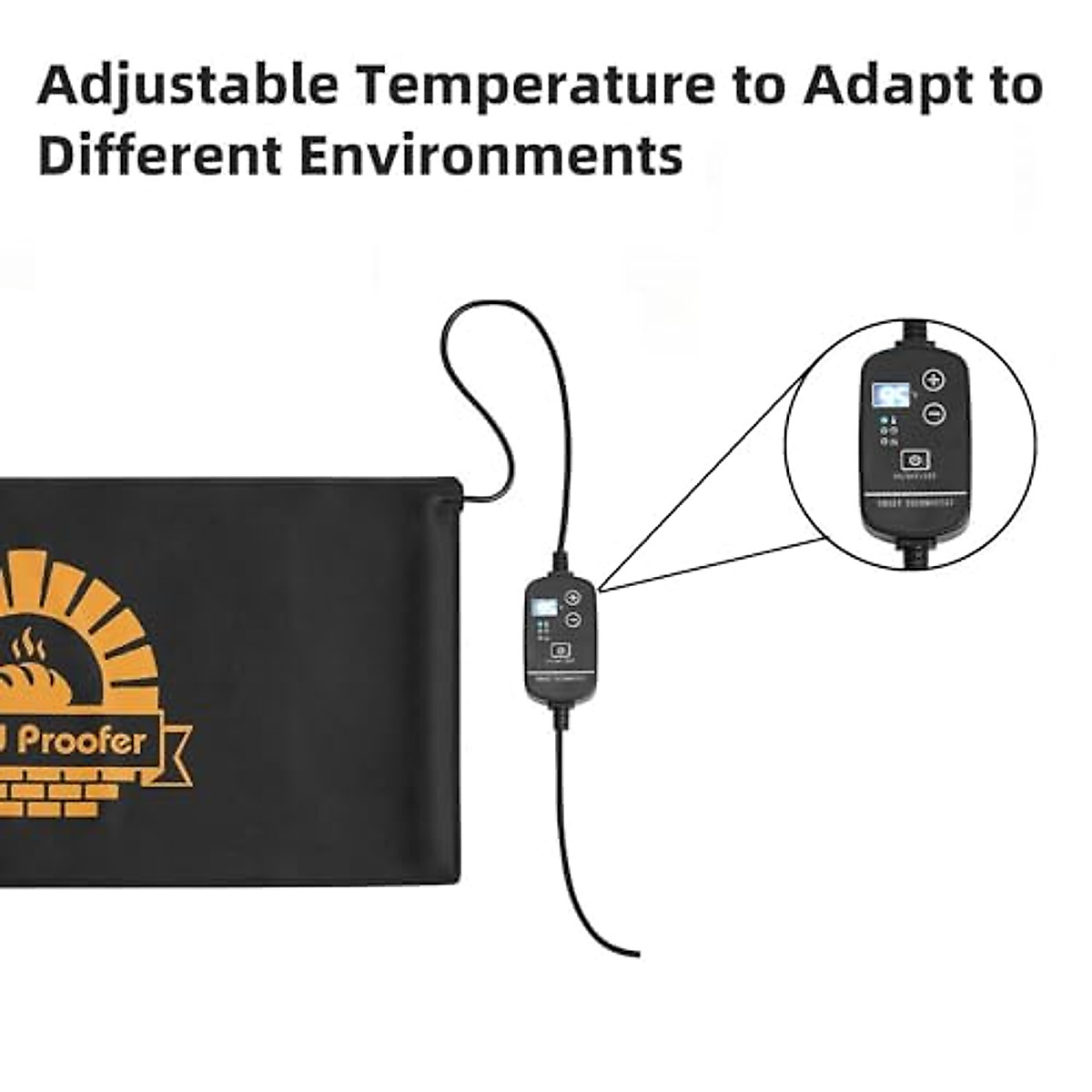Bread Proofer Bread Dough Starter - Adjustable Temperature Dough Proofer with Thermostat Control Bread Warming Mat