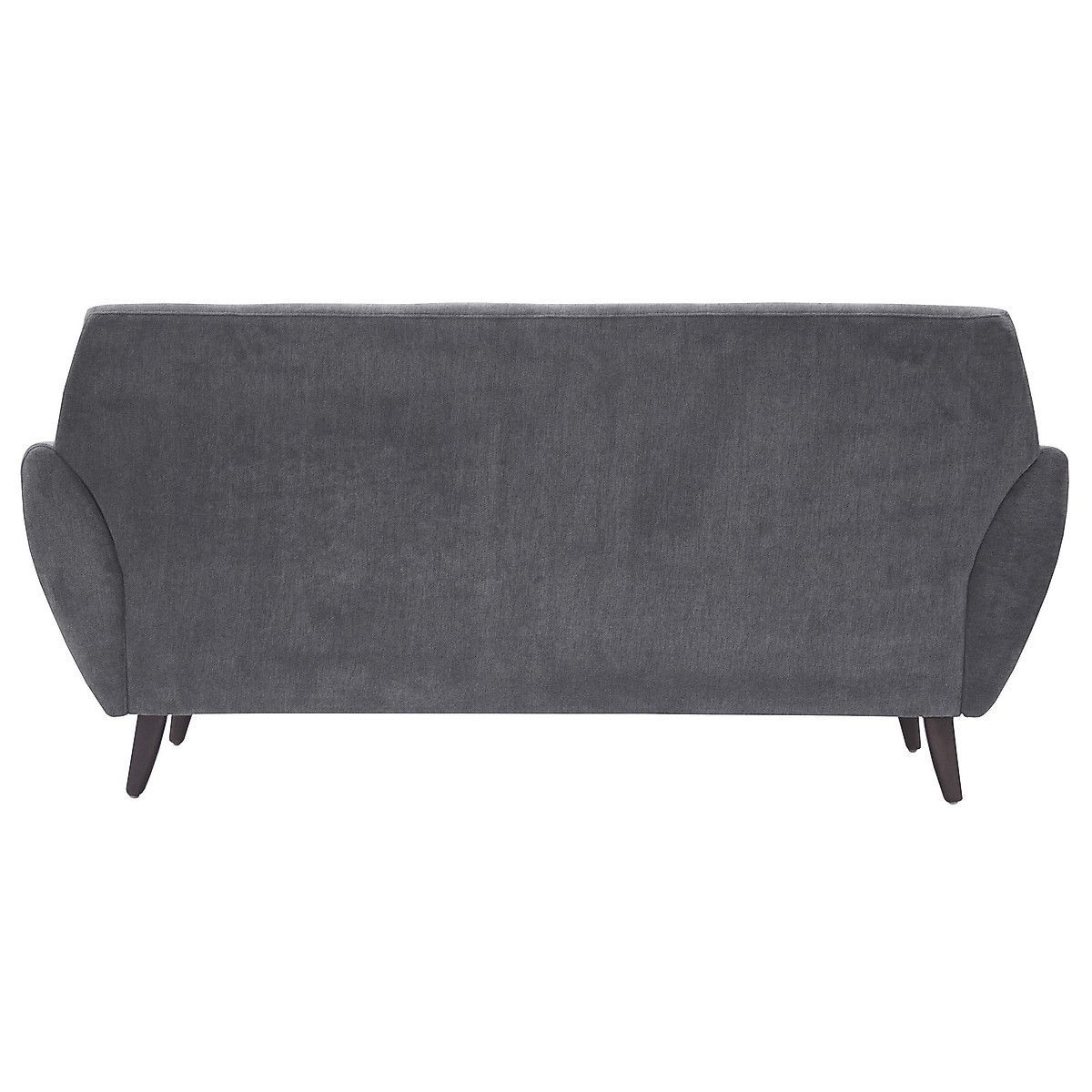 Serta Artesia Collection Midcentury Modern Sofa with Tapered Legs, Easy to Clean, Microfiber Couch Fabric, Durable Hardwood Construction, 61" Loveseat, Dark Gray