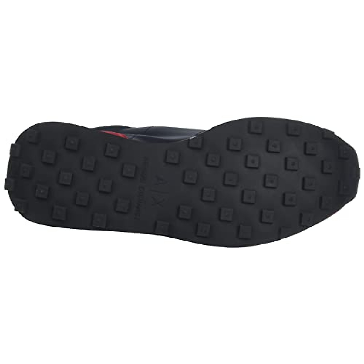 A|X ARMANI EXCHANGE Men's Logo Outline Nylon Sneakers, Navy+Red, 10