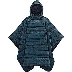 Therm-a-Rest Honcho Poncho Wearable Hoodie Blanket, Blue Print