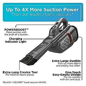 BLACK+DECKER Dusbuster Handheld Vacuum, Cordless, Gray (HHVK415B01)
