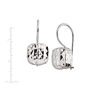Silpada 'Rounded Cube' Drop Earrings in Textured Sterling Silver