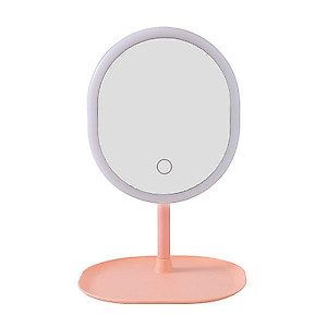FQYYDD Illuminated Makeup Mirror Led Makeup Mirror Usb Touch Stand Up Adjustable 1Pcs