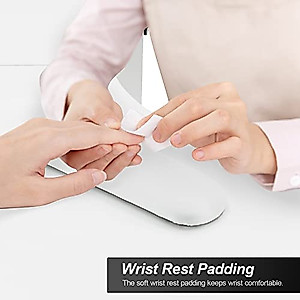 BarberPub L-Shaped Nail Table with Storage Corner Manicure Desk with Drawers and Cabinets Home Office Workstation 2672 (White)