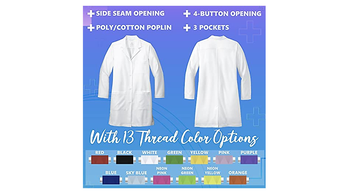 Custom Embroidered Lab Coats for Women - Personalize Now