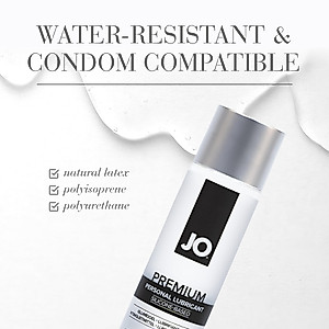 JO Premium Original Silicone Based Lubricant, Long Lasting Silky Smooth Lube for Men, Women and Couples, 4 Fl Oz
