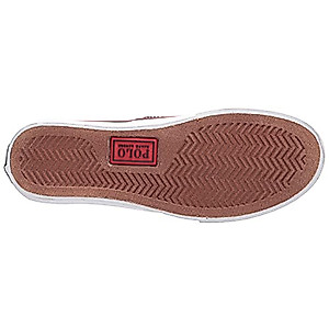 POLO RALPH LAUREN Men's Keaton-Pony Sneaker, Black/RL 2000 RED PP, 13