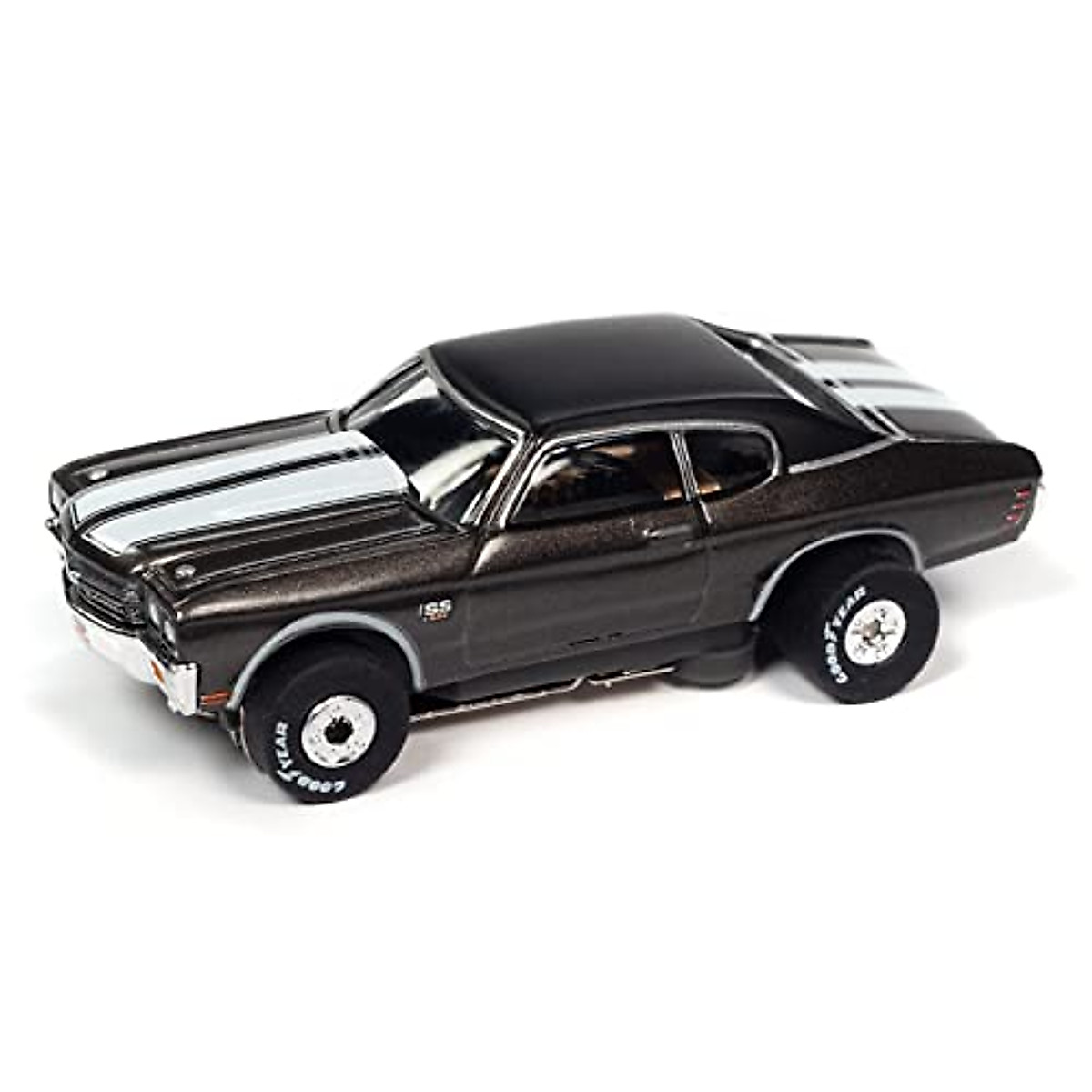 Auto World Thunderjet OK Used Cars 1970 Chevrolet Chevelle SS (Gray) HO Scale Slot Car