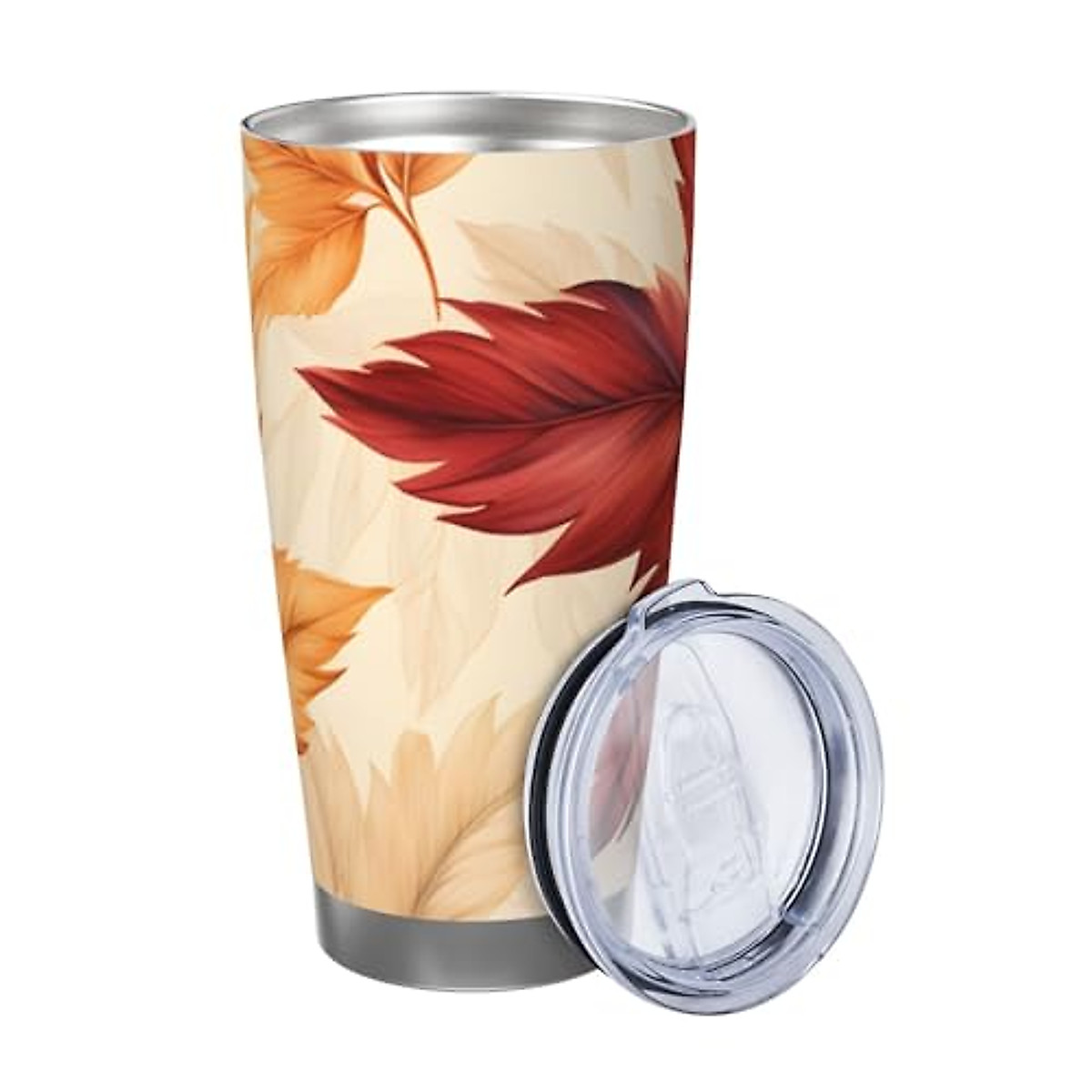AYCZN Fall Maple Leaf 20 OZ Tumbler Stainless Steel Travel Coffee Mug, autumnn Leaves Insulated Water Bottle with Lid and 2 StrawsLeakproof Thermal Cup