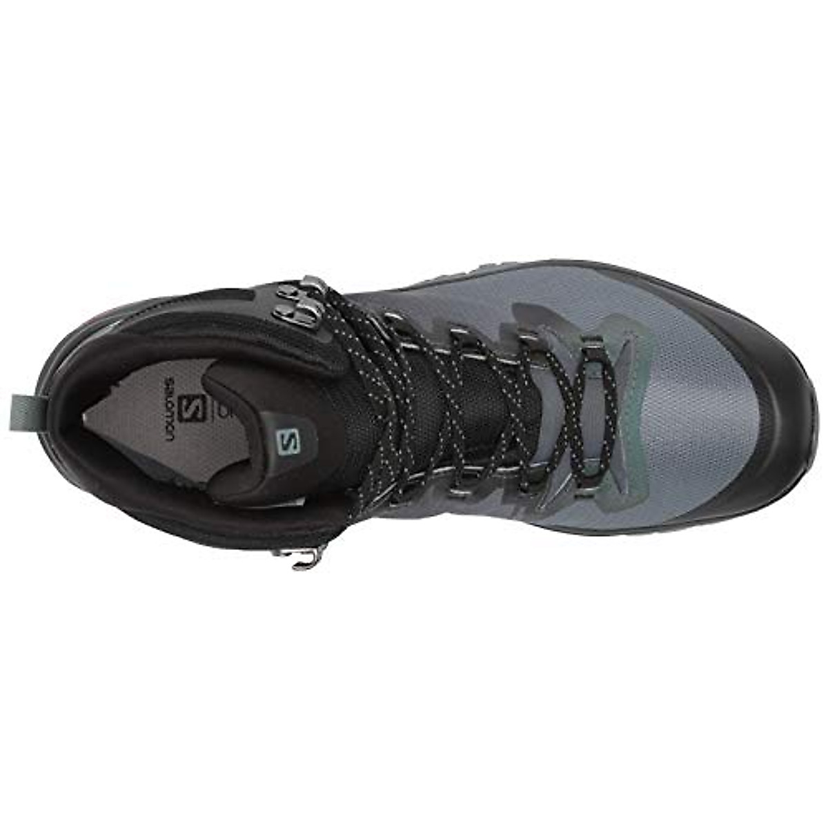 Salomon VAYA MID Gore-TEX Hiking Boots for Women, Stormy Weather/Black/Trooper, 5