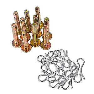 20 pcs Shear Pins + 20 pcs Cotters Pins for 738-04124A Troy Bilt 714-04040 738-04124 Snowblowers Replacement