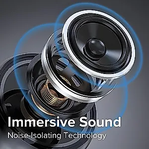 Coby Sports True Wireless Earbuds w/Secure-Fit Ear Tips | in-Ear Headphones Up to 12 Hours Play | Sweat-Resistant | Noise-Isolating | in-Ear Earbuds | Sports Earbuds, Bluetooth Earbuds (Black)