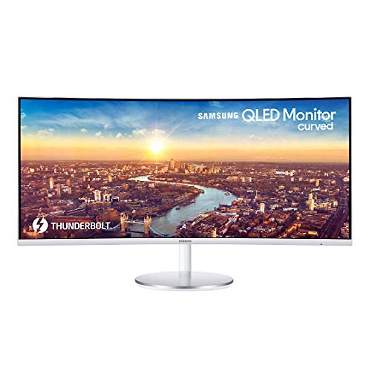 SAMSUNG CJ79 Series 34-Inch ViewFinity Ultrawide QHD (3440x1440) Computer Monitor, 100Hz, Thunderbolt 3 Daisy Chain, QLED, HDMI, USB Hub, Height Adjustable Stand (LC34J791WTNXZA), White