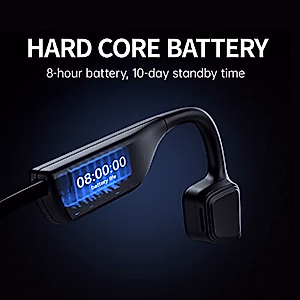 Sanag Open-Ear Bluetooth Air Conduction Sport Earphones, Built-in Mic, Waterproof Wireless Stereo Headphone for Running Workouts Commercial Travel