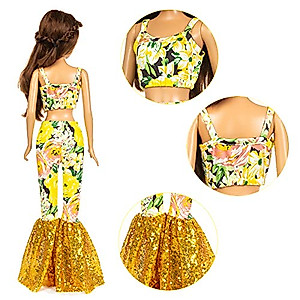 Ecore Fun 3 Sets 28 inch Fashion Doll Clothes Casual Outfits Dresses for 28 Inch Girl Doll Clothes, Fashion Floral Printed Leopard 28 Inch Doll Clothing