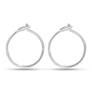 Sterling Silver Small Huggie Hoop Earrings for Women Girls, Hypoallergenic Tiny Thin Silver Hoops