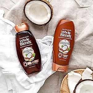 Garnier Whole Blends Smoothing Leave-in Conditioner, Coconut Oil & Cocoa Butter 10.2 Fl Oz (1 Count)