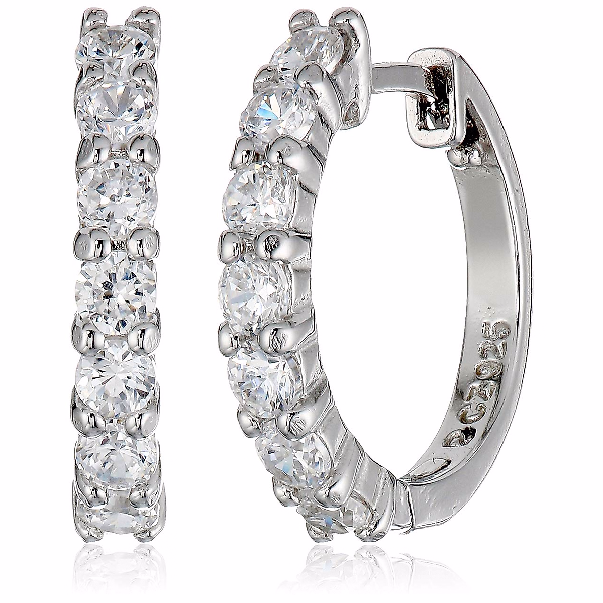 Amazon Essentials Sterling Silver Hinged Huggie Hoop Earrings (previously Amazon Collection)