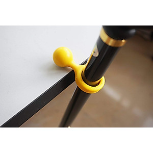 AUXPhome Easy Fit All Cane/Crutch/Walking Stick Support Clip Holder Grip Aid (Yellow) / Clip On Table Rest， and Elastic Wrist Strap (Black) / Keep Your Walking Cane Within Reach. - Universal
