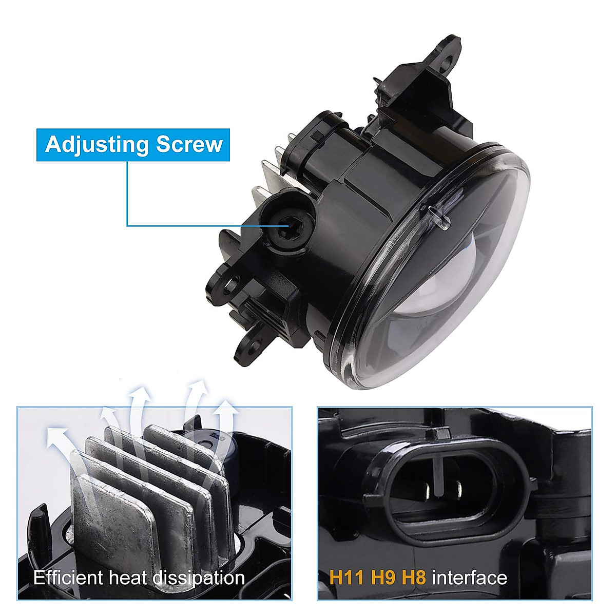 New Generation Led Fog Light Retrofit Upgraded For Ford Focus Escort Edge Ecosport Explorer Raptor C-MAX FIESTA FUSION Ranger Taurus X TRANSIT TOURNEO 2010 2011 2012 2013 14 15 16 17 2019 20 2021 22