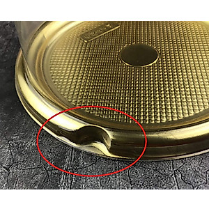 30 Sets Cake Box - 5-1/4 Inch in Diameter X 3-1/4 Inch in Height Clear Plastic Dome Carrier - Single Cake Container - Single Room Cupcake Carrier Box (Gold)