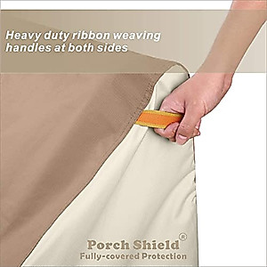 Porch Shield Patio Furniture Cover - Square Table Cover 84 x 84 inch Bundles with Outdoor Chair Cover 34W x 37D x 36H inch - 2 Pack