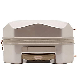 kensie Women's 3D Gemstone TSA Lock Hardside Spinner Luggage, Rose Gold, 20-Inch Carry-On