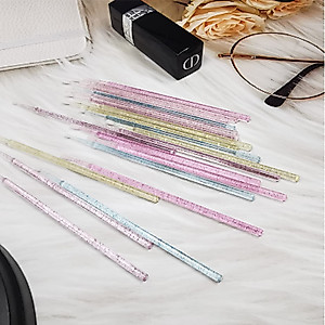 ZYIGYI 500 PCS Disposable Micro Cotton Swabs Brush Applicators, Microswabs for Eyelash Extension, Lips Mascara Wands 5 Color