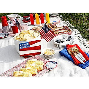 HAPPY EVERYTHING! Red Small Dot Mini Entertaining Rectangle Platter