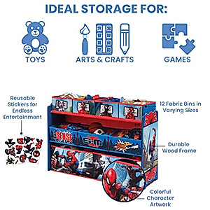 Marvel Spider-Man Deluxe 9 Bin Design and Store Toy Organizer by Delta Children