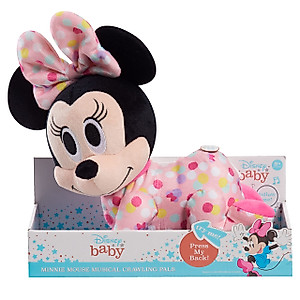 Disney Baby Musical Crawling Pals Plush Minnie Mouse, Stuffed Animal, Officially Licensed Kids Toys for Ages 09 Month by Just Play